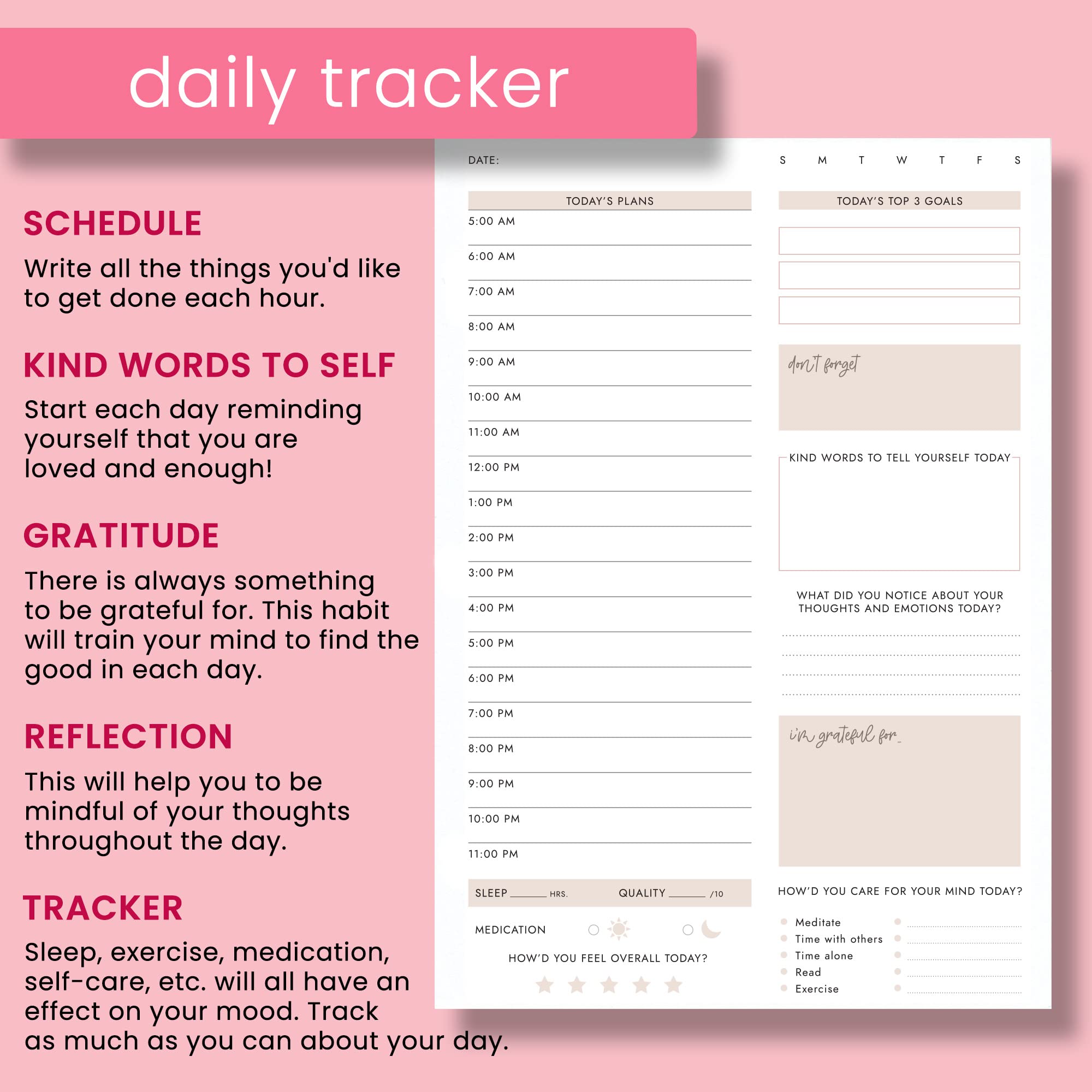 CanPlan Mental Health Planner Refills (12 Months of Inside Pages Only), Best Mental Health Planner, Best Self Care Gift, Mental Health Gift