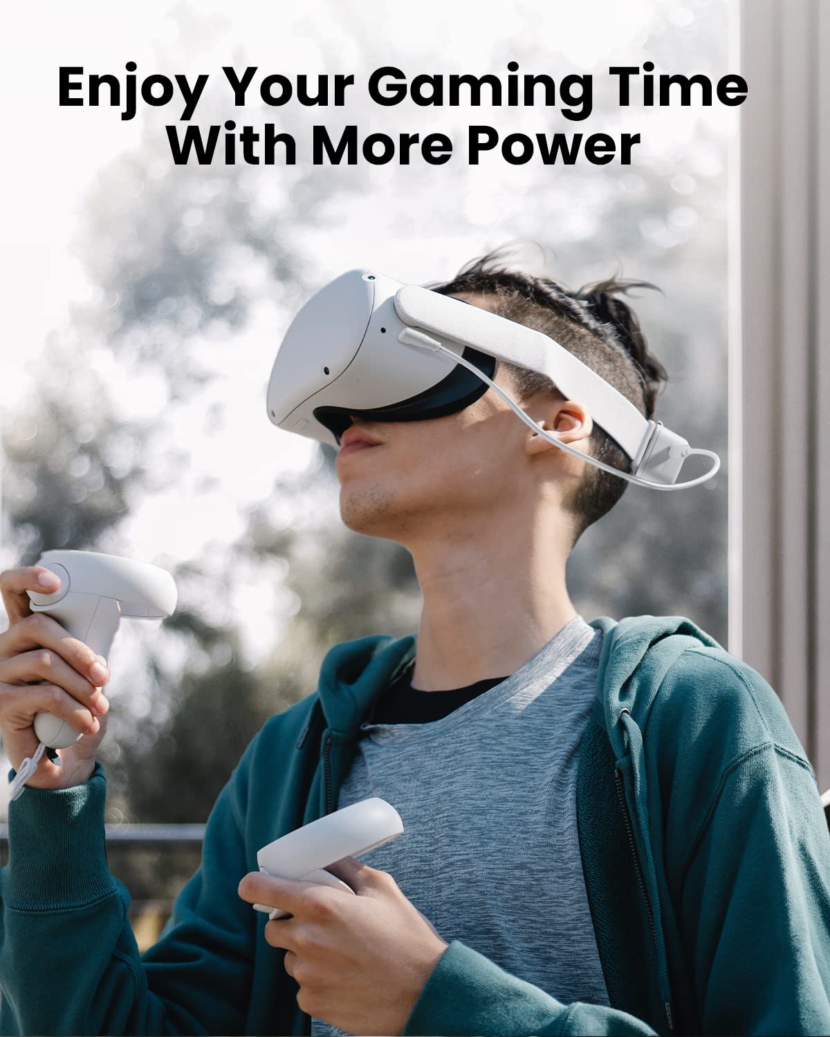 CIYOYO Battery Pack for Meta Quest 3/2, 6700mAh Power Bank for Oculus Quest 2/Quest 3, VR Accessories Portable Charger Compatible with Elite Strap, Extra 2.5-3.5H Playtime, Lightweight
