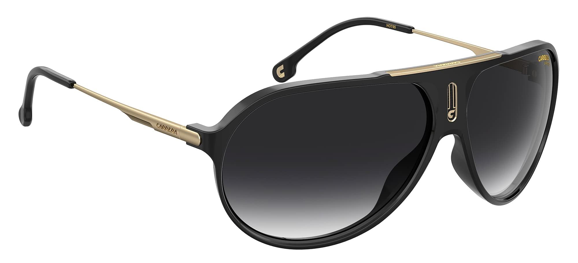Carrera Women's Hot65 Pilot Sunglasses, Black/Gray Shaded, 63mm, 11mm
