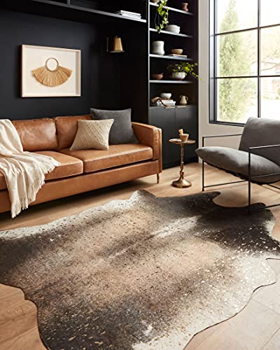 Loloi II Bryce Collection BZ-04 Mocha/Gold 3'-10" x 5' Accent Rug