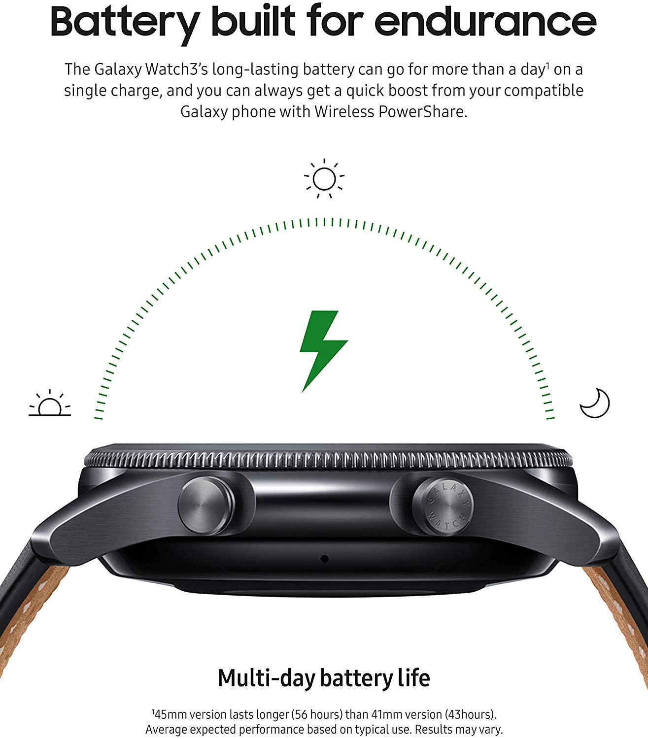 Samsung Galaxy Watch3 GPS Smartwatch (Bluetooth, 45mm, Mystic Black) (Renewed)