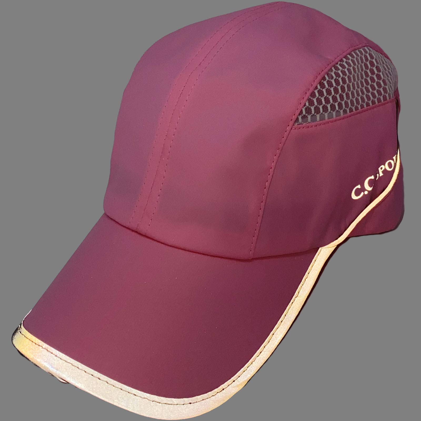 C.C Sports Active Ponytail Messy Buns Ponycaps Baseball Visor Cap Dad Hat (Pink/White)