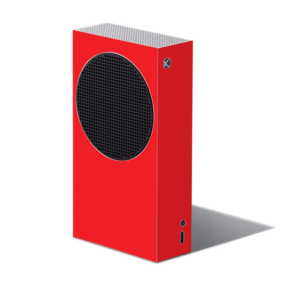Mighty Skins Skin Compatible with Xbox Series S - Solid Red | Protective, Durable, and Unique Vinyl Decal wrap Cover | Easy to Apply, Remove, and Change Styles | Made in The USA