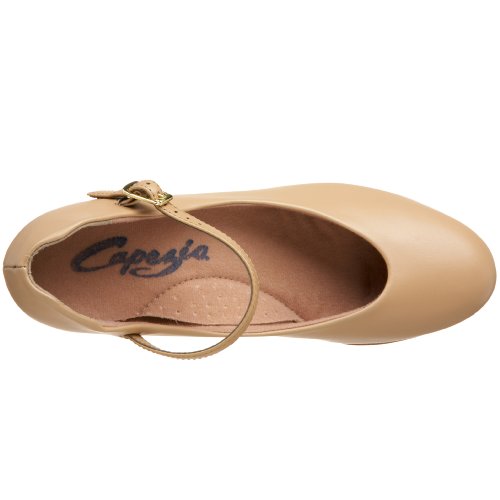 Capezio Women's Jr. Footlight Character Shoe,Caramel,7.5 W US