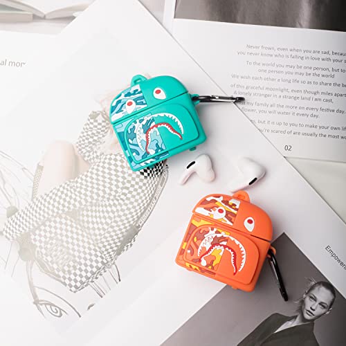 Semeving Compatible with Airpods Pro Case Cover,Cute 3D Anime Case for Airpods Pro for Women/Men(Green)