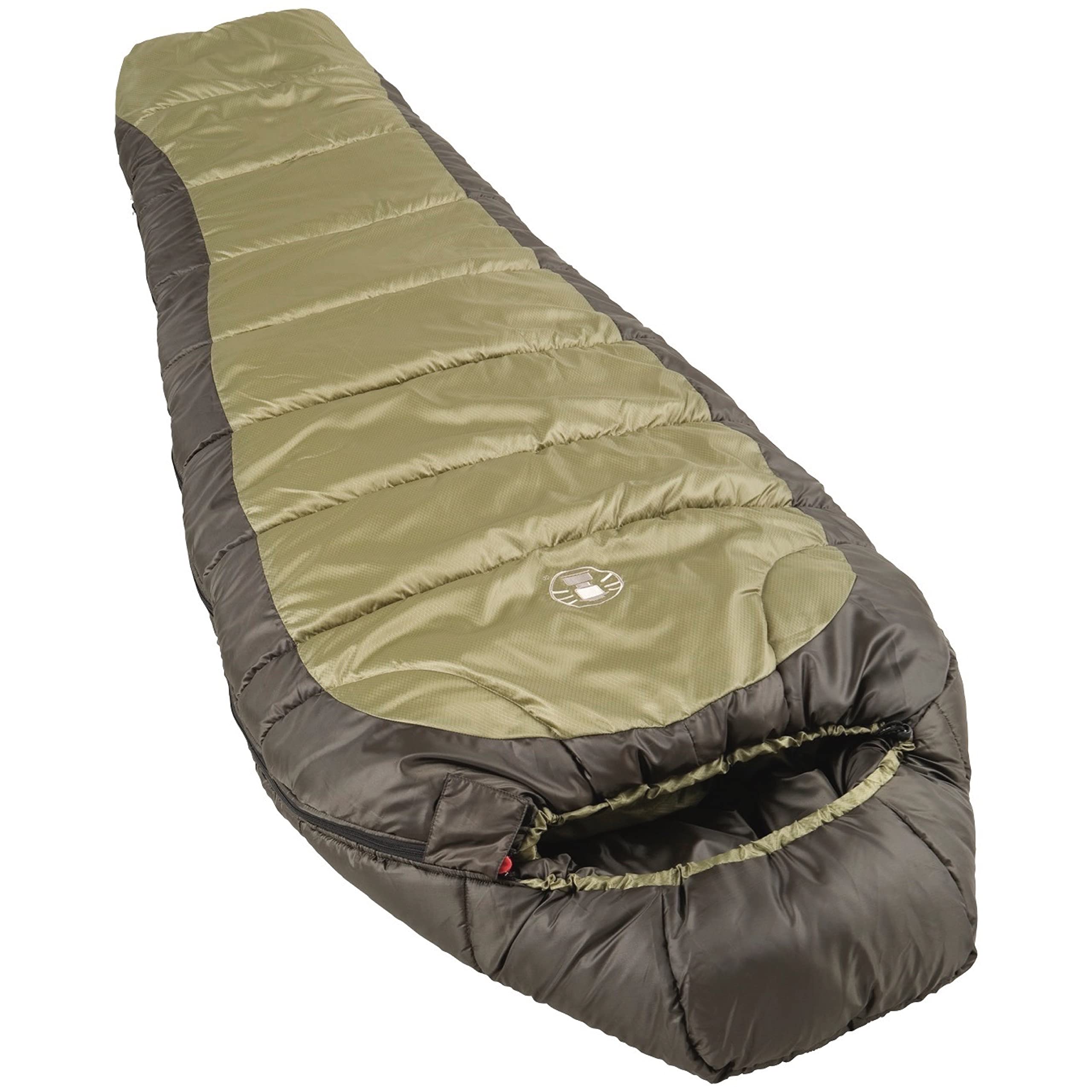 Coleman 0°F Mummy Sleeping Bag for Big and Tall Adults | North Rim Cold-Weather Sleeping Bag & 765353 Trailhead II Military Style Camping Cot