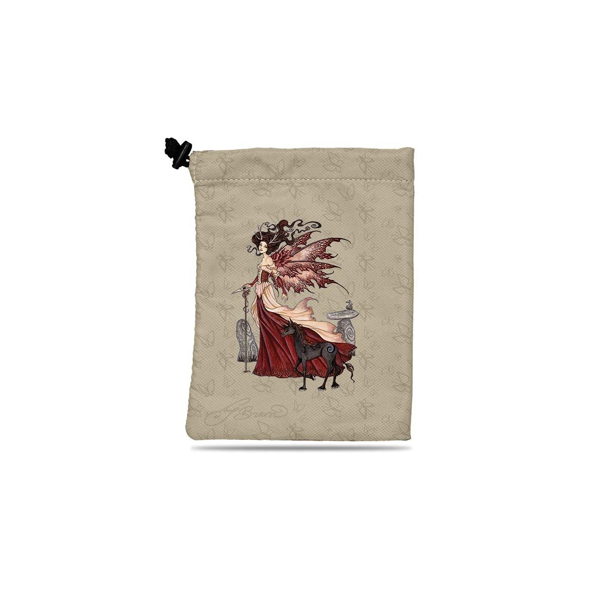 Ultra PRO - Amy Brown Red Queen Treasure Nest, Perfect As a Dice Pouch, Dice Bag Perfect for On The Go, Store Up to 100 Gaming Dice and RPG Game Accessories
