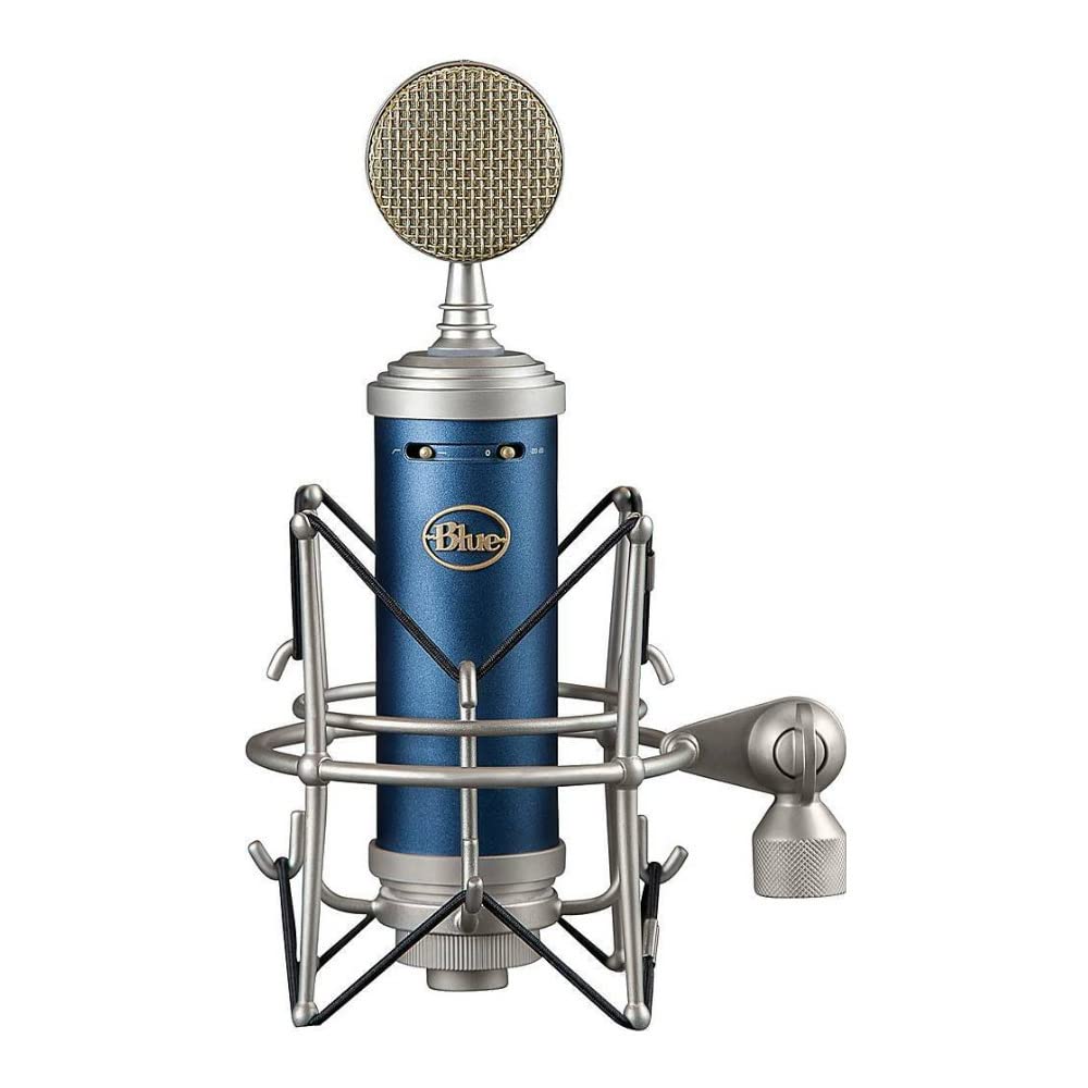 Blue Microphones Bluebird SL Large-Diaphragm Cardioid Condenser Microphone Bundle with Microphone Stand (Black), 25-Feet XLR Microphone Cable, and Pop Filter for Microphones (4 Items)