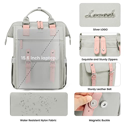 LOVEVOOK Laptop Backpack for Women, Teacher Nurse Bag Work Travel Computer Backpacks Purse,Daypack