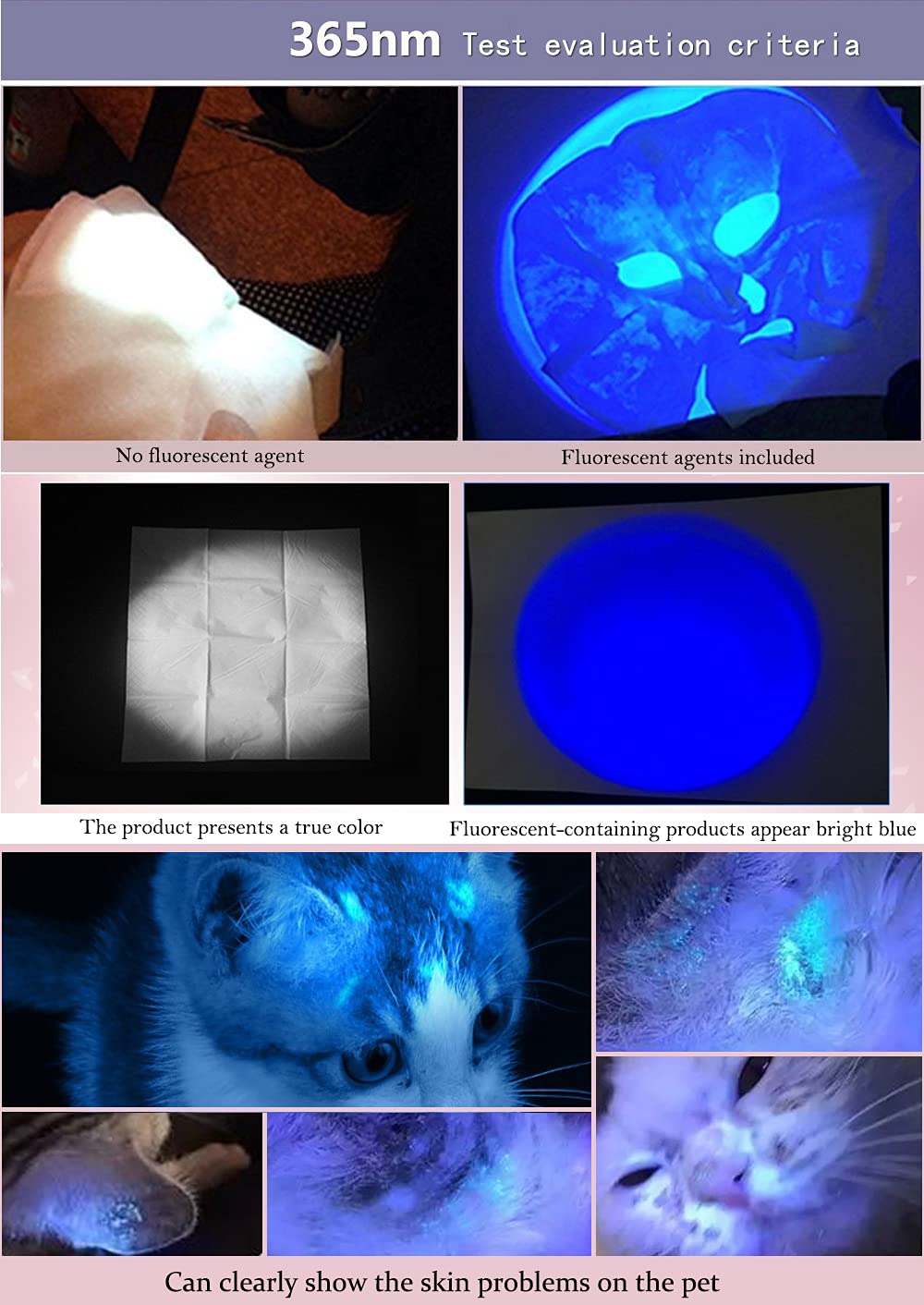 DARKBEAM UV 365nm Light Wood's lamp Blacklight Ultraviolet Flashlight LED Portable Mini Handheld Torch Detector for Dog Urine Pet Stains 370nm Anti-counterfeiting Identification, Resin Curing