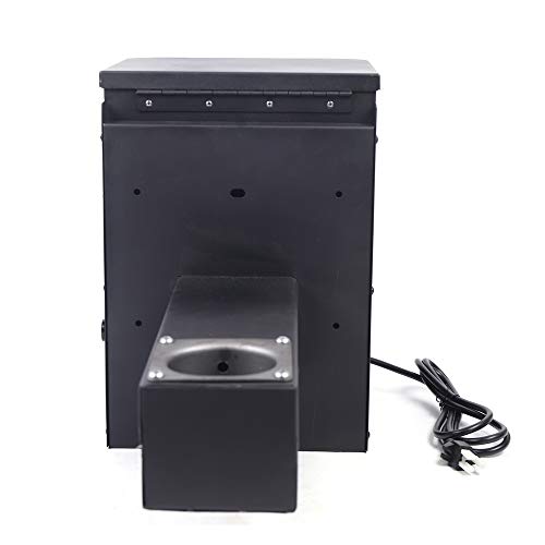 Vertical Pellet Hopper Assembly Kit, 14.5" DIY Electric Wood Pellet Smoker Grill Part, Electric Wood Pellet Smoker Grill Knob Type, W/ Vertical Controller by Knob, for Grill, Smoke, Bake