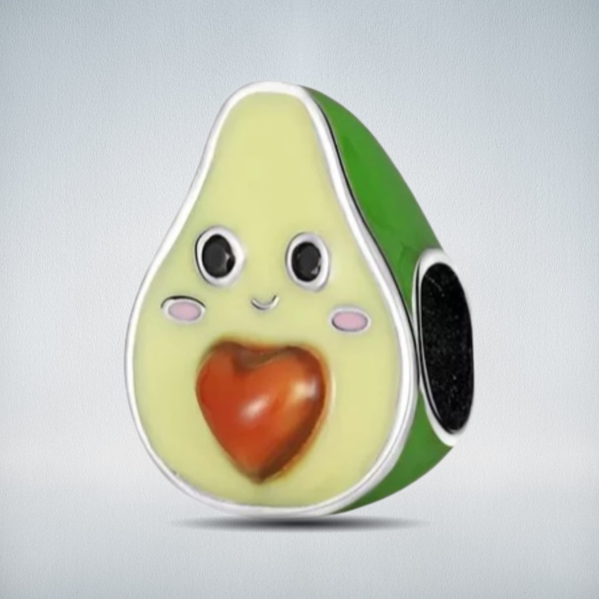 Cute Avocado charm 925 sterling silver fits Pandora