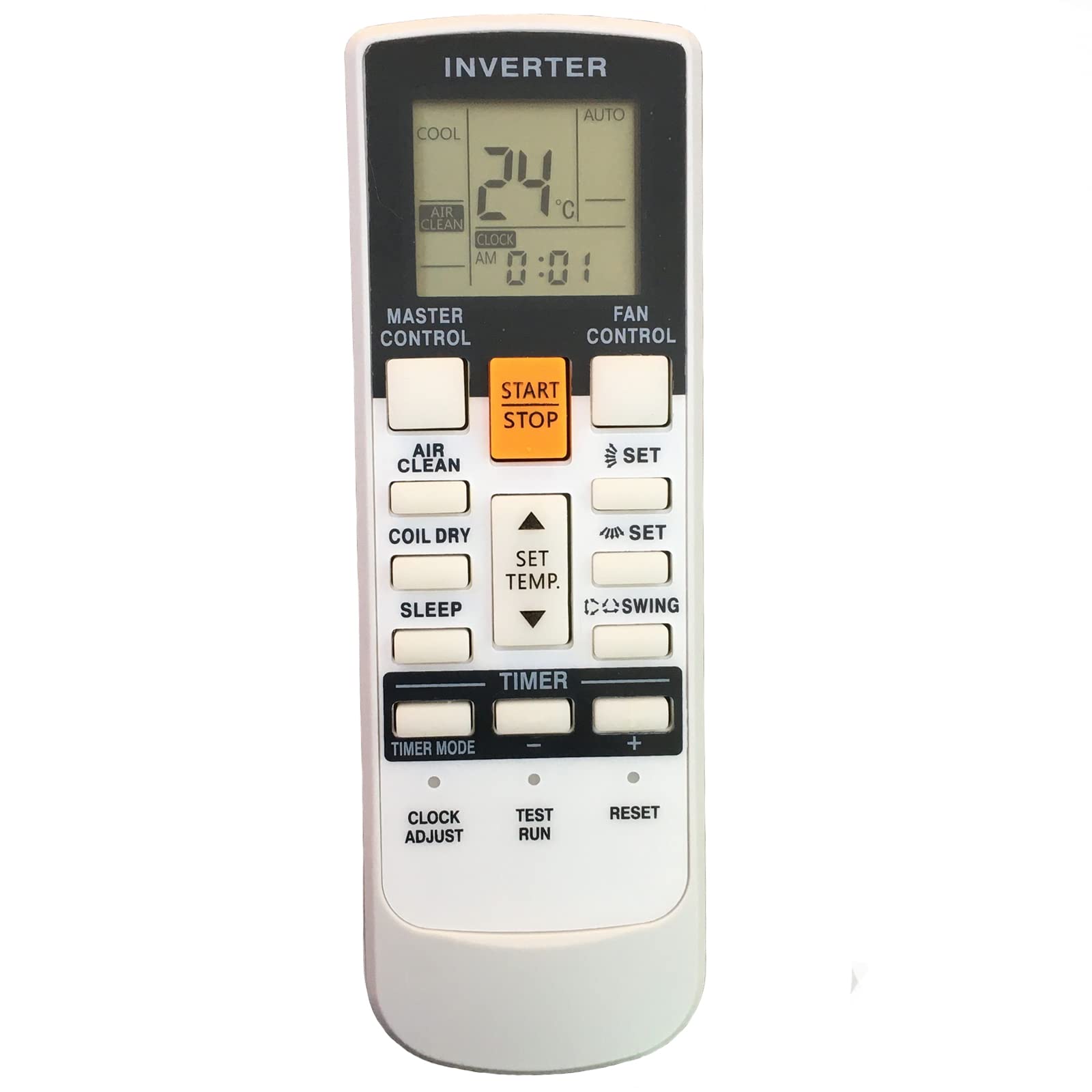Universal Replacement Remote for AR-RAH2U AR-RAC1C AR-RAH1U AR-RY3 AR-RY4 AR-RY5 AR-RY11 AR-RY12 AR-RY13 AR-RY14 AR-RY15 AR-RY16 AR-RY17 AR-RY18 AR-RY19 for Fujitsu Air Conditioner