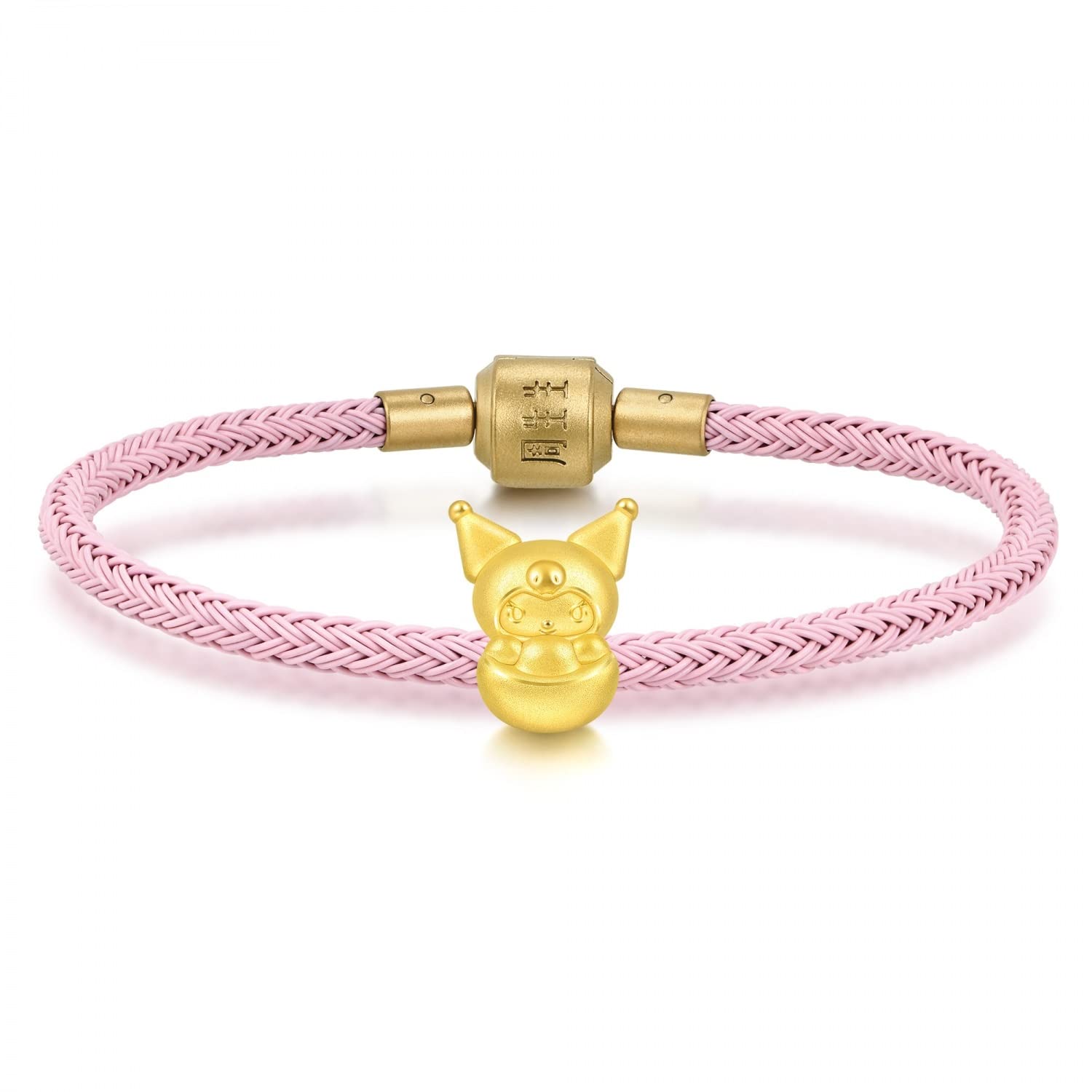 CHOW SANG SANG Sanrio 999 24K Solid Gold Kuromi with Wealthy Sycee Charm Bracelet for Women 93776C