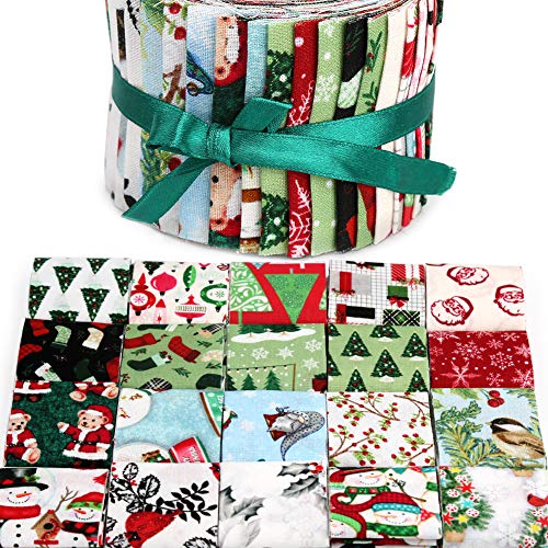 Jelly Rolls for Quilting, Jelly Roll Fabric Strips for Quilting, Pre-Cut Jelly Roll Fabric in Vivid Colors, Jelly Rolls for Quilting Clearance, Fabric Jelly Rolls with Different Patterns