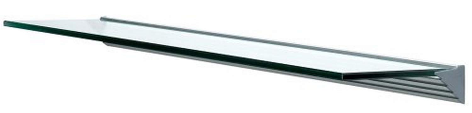 LTL Home Products Wallscapes Glacier Floating Glass Wall Shelf Kit, 8"X36", Clear