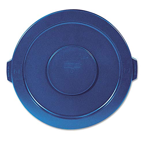 Rubbermaid 263100Be Round Flat Top Lid, For 32-Gallon Round Brute Containers, 22 1/4-Inch, Dia., Blue