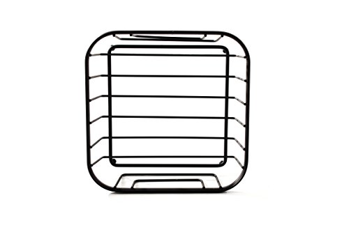 Spectrum Diversified Ashley Flat, Modern Dining Table Décor Horizontal Napkin Holder for Kitchen Tables & Countertops, Black