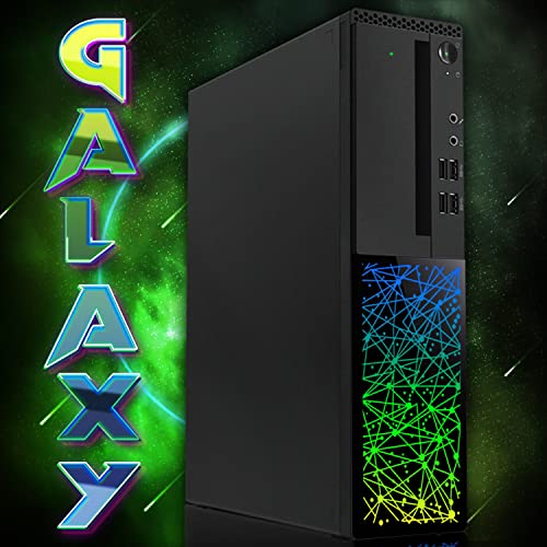 Gaming Desktop PC, Intel i5 6th, TechMagnet Galaxy, 16GB RAM, 1TB SSD, MTG New Dual 24 Inch Monitor, RGB Keyboard Mouse, GT 1030, Speaker, Webcam, Win 10 Pro (Renewed)