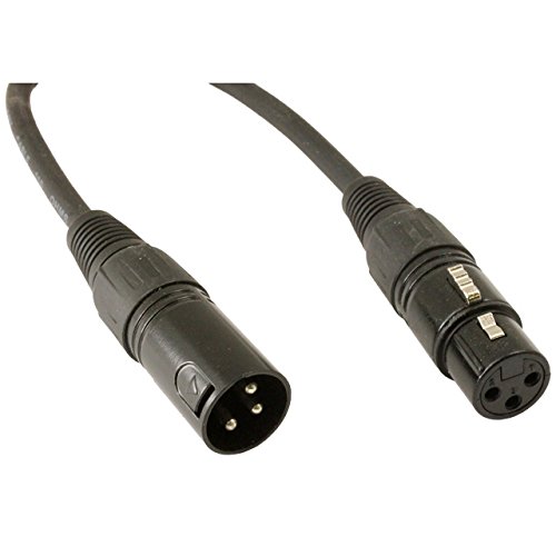 MCSPROAUDIO 110 ohm 3 Pin DMX Lighting Cable (06 ft, 5 Cable Pack)