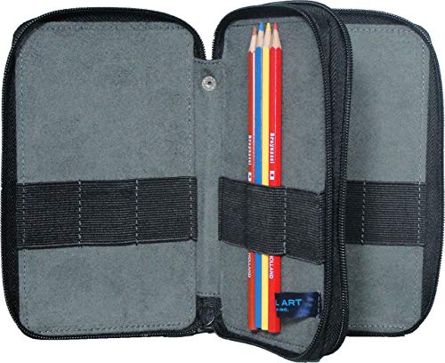 Speedball Art Products Canvas Storage Case for Pencils, Markers, Pens and Art Supplies, Holds Up to 48 Standard Pencils, Olive
