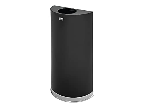 Rubbermaid Commercial So1220plbk Half Round Receptacles,7-Inch D,12 Gallon,18-Inch X9-Inch X32-Inch,Bk/Ce