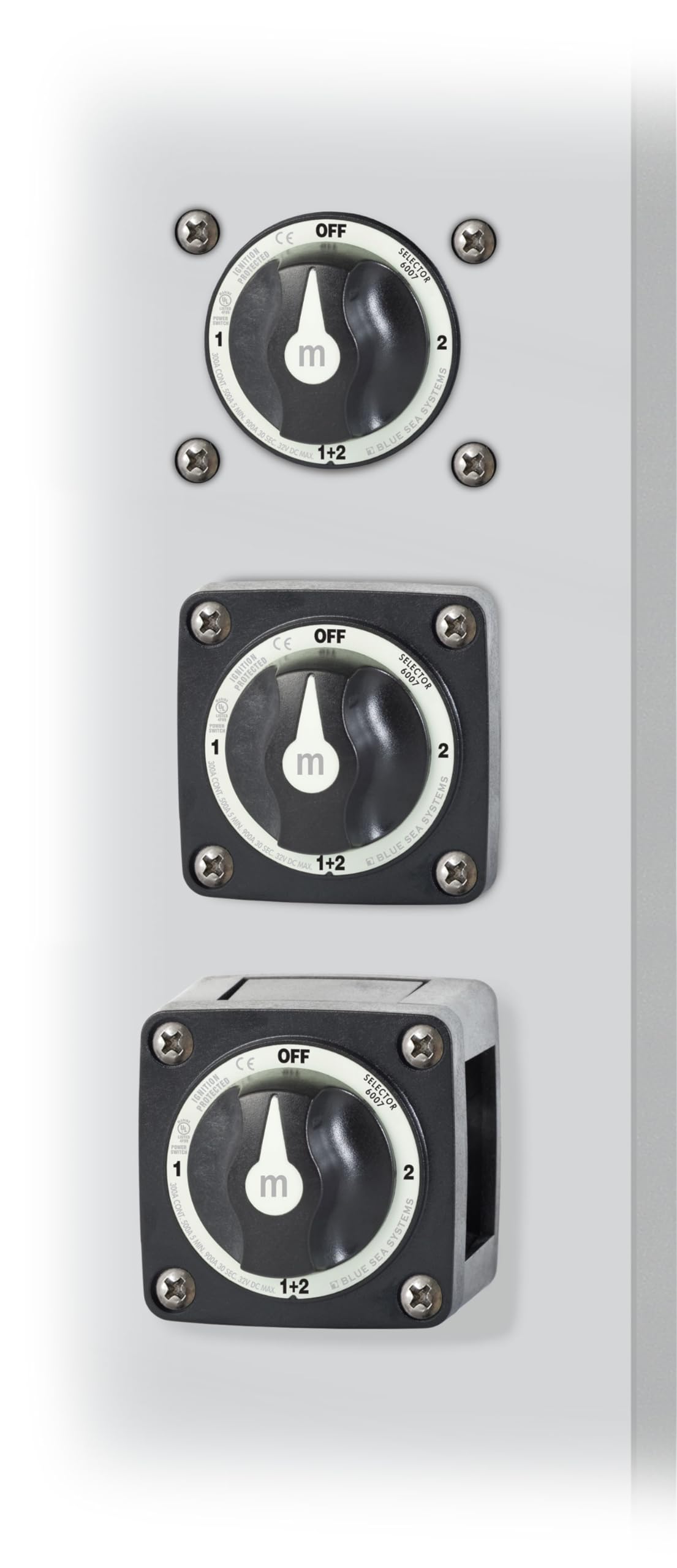 Blue Sea Systems 6007200 m-Series Battery Switch Selector, Black