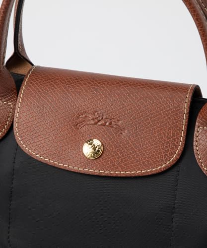 Longchamp 1621 089 Handbag, Preage, Tote Bag, Nylon/Leather, Noir [Parallel Import]