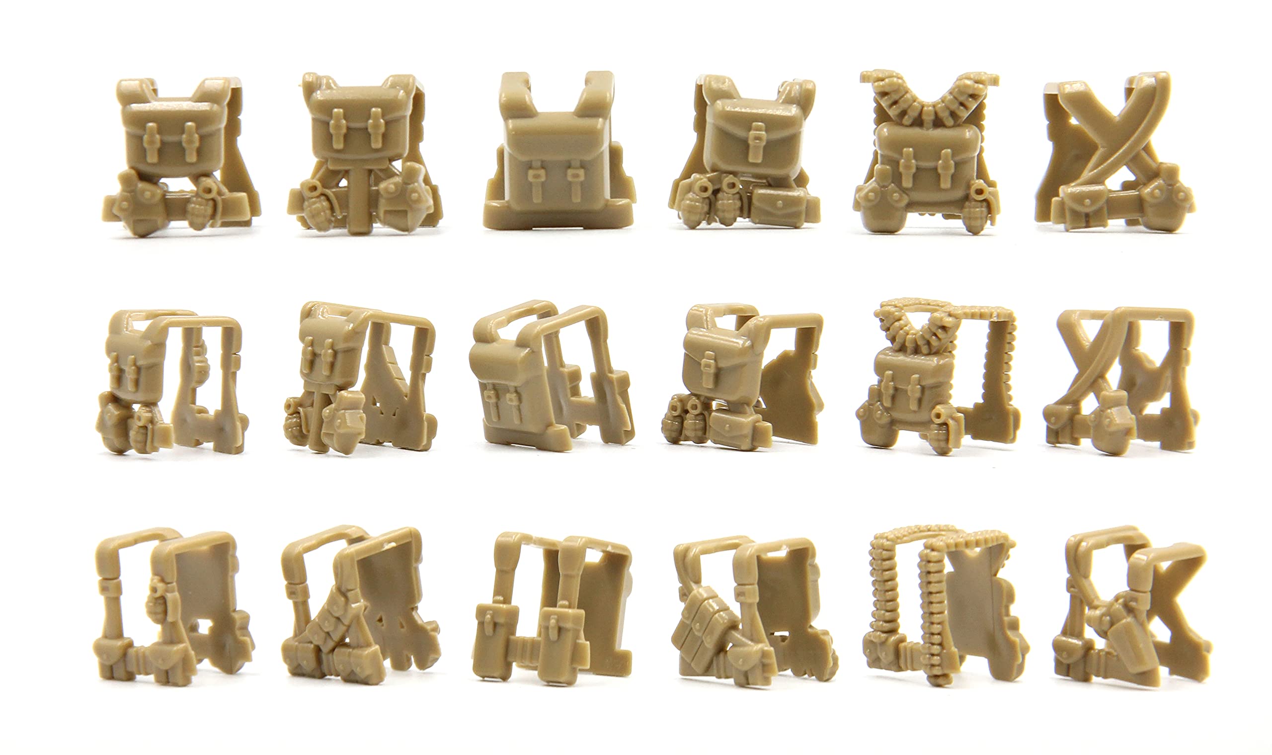 MAGMA BRICK War Equipment, Sandbag and Weapon in World War II Compatible Building Block Figures