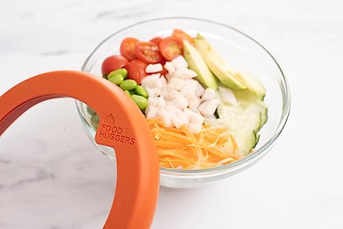 Replacement Lids for Glass Storage Containers by Food Huggers | Silicone & Glass Lids that Don’t Crack | Fits Most Round Container Brands & Bowls | 100% Plastic Free (1 Lid (Medium), Terracotta)