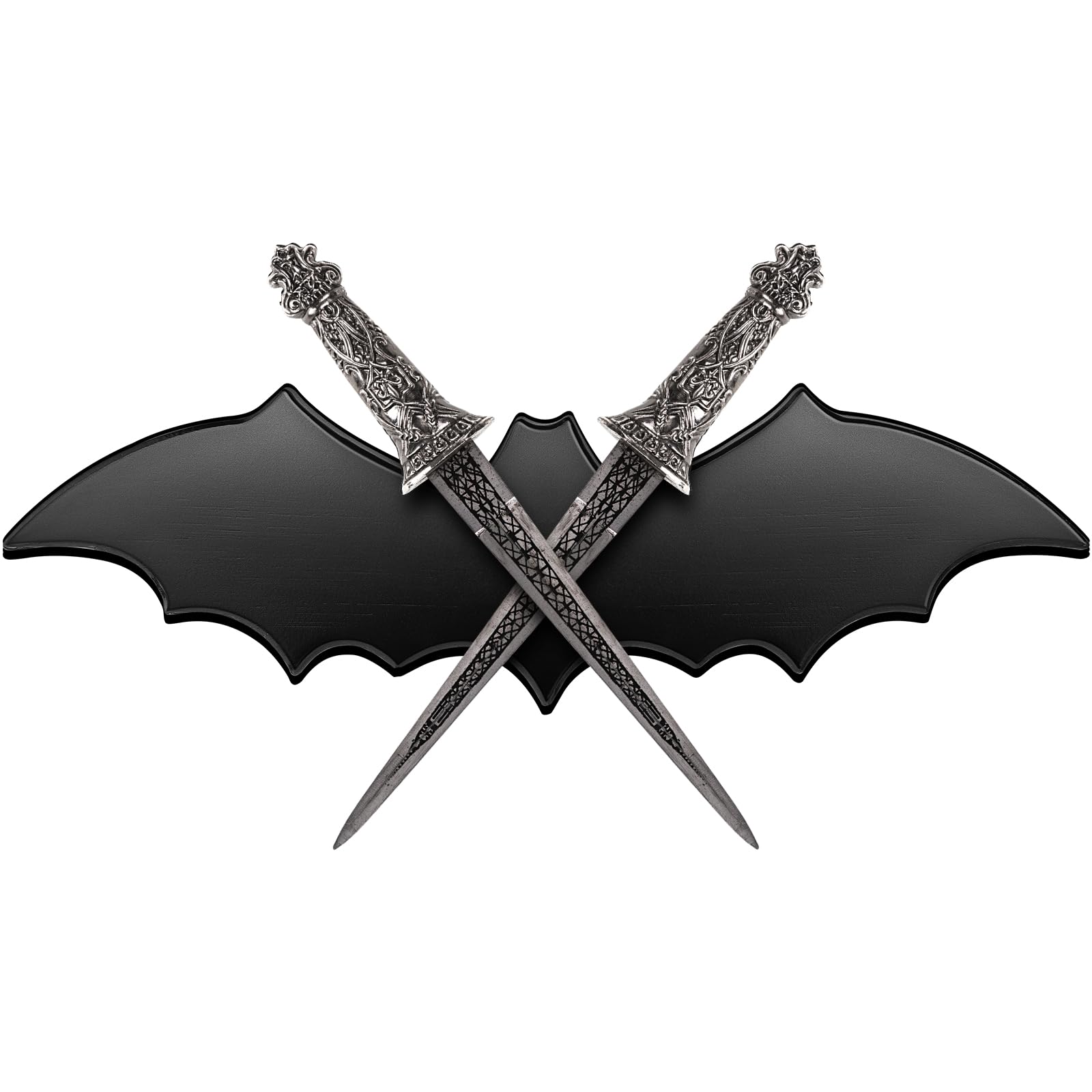 Faivykyd Bat Shape Magnetic Knife Holder, 15.8 Inch Black Knife Magnetic Strip for Gothic Wall Decor, Spooky Gothic Room Powerful Magnet Rack, Kitchen Utensils Organizer, Goth Lovers Gifts