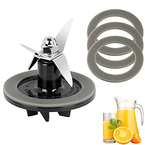 Replacement Parts Blender Blade Assembly with 3 Pieces Blender Gaskets,Fit for Cuisinart CBT-500, SB5600, CB600