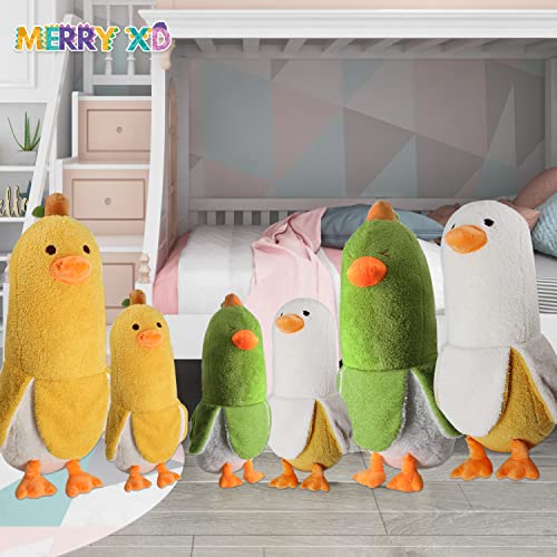 MerryXD Banana Duck Plush Toy Soft Stuffed Hugging Pillow, Cute Duck Plushie for Sleeping,Banana Stuffed Animal Doll Gift for Kids White 19.68''