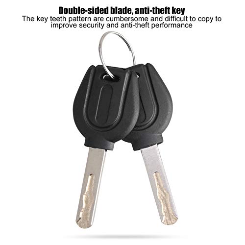 Cable Lock, Compact Security Cycling Cable Lock Convenient Lightweight with Keys for The Front Fork/The Rear Wheel/The Disc Brake