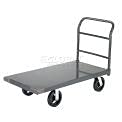 Global Industrial Platform Truck w/Steel Deck, 8" Rubber Casters, 60 x 30, 2400 Lb. Capacity