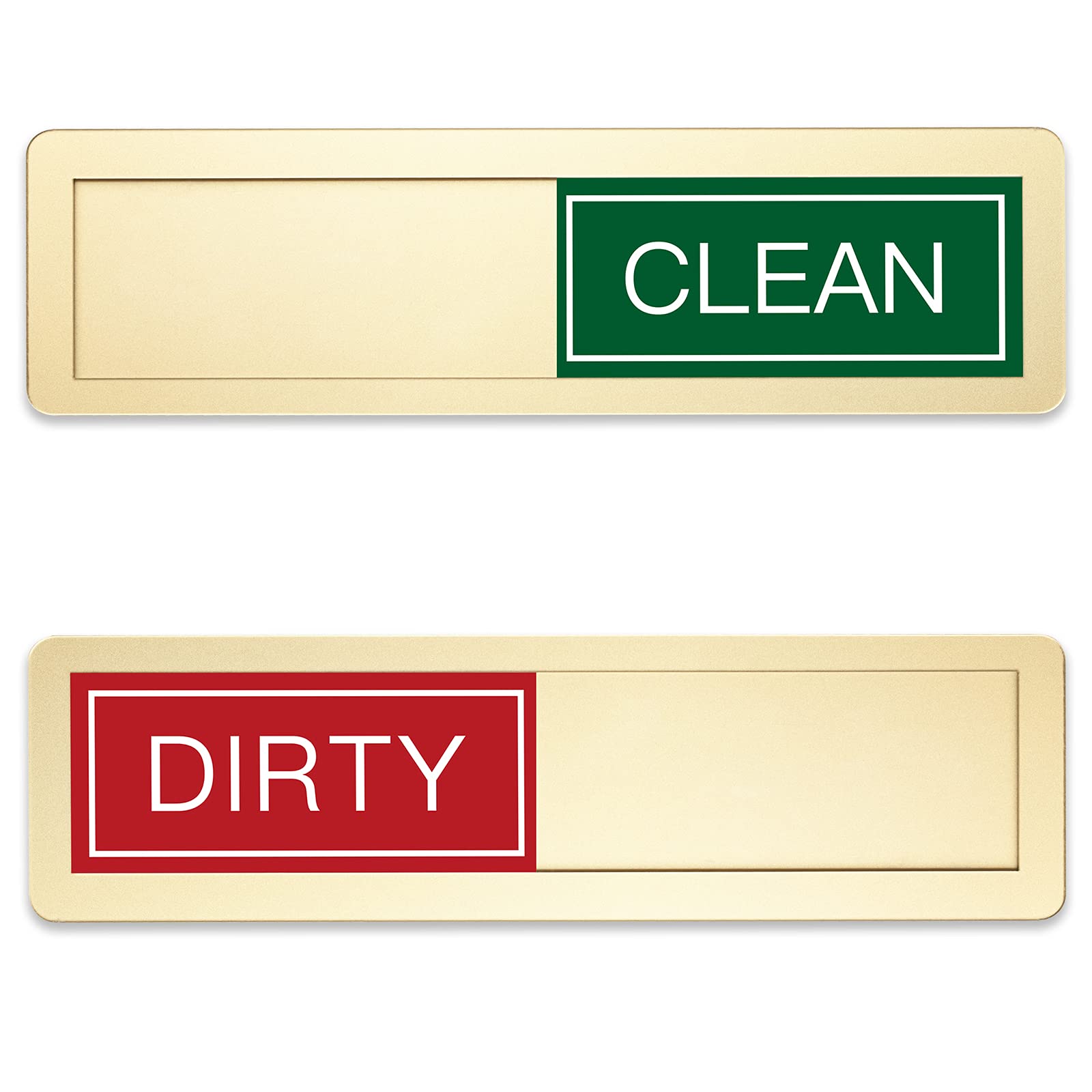 Dishwasher Magnet Clean Dirty Sign, Golden Universal Dish Washer Indicator Refrigerator Magnet, Super Strong Magnet with Back Glue for Kitchen Organization