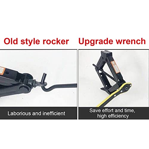 𝐉𝐚𝐜𝐤 𝐖𝐫𝐞𝐧𝐜𝐡, Auto Labor-Saving Car Jack Ratchet Wrench for Scissor Jack Metal Scissor Jack Wrench Garage Tire Wheel Lug Wrench Lift Speed Handle Tool Fit for Small Cars SUVs and Vans