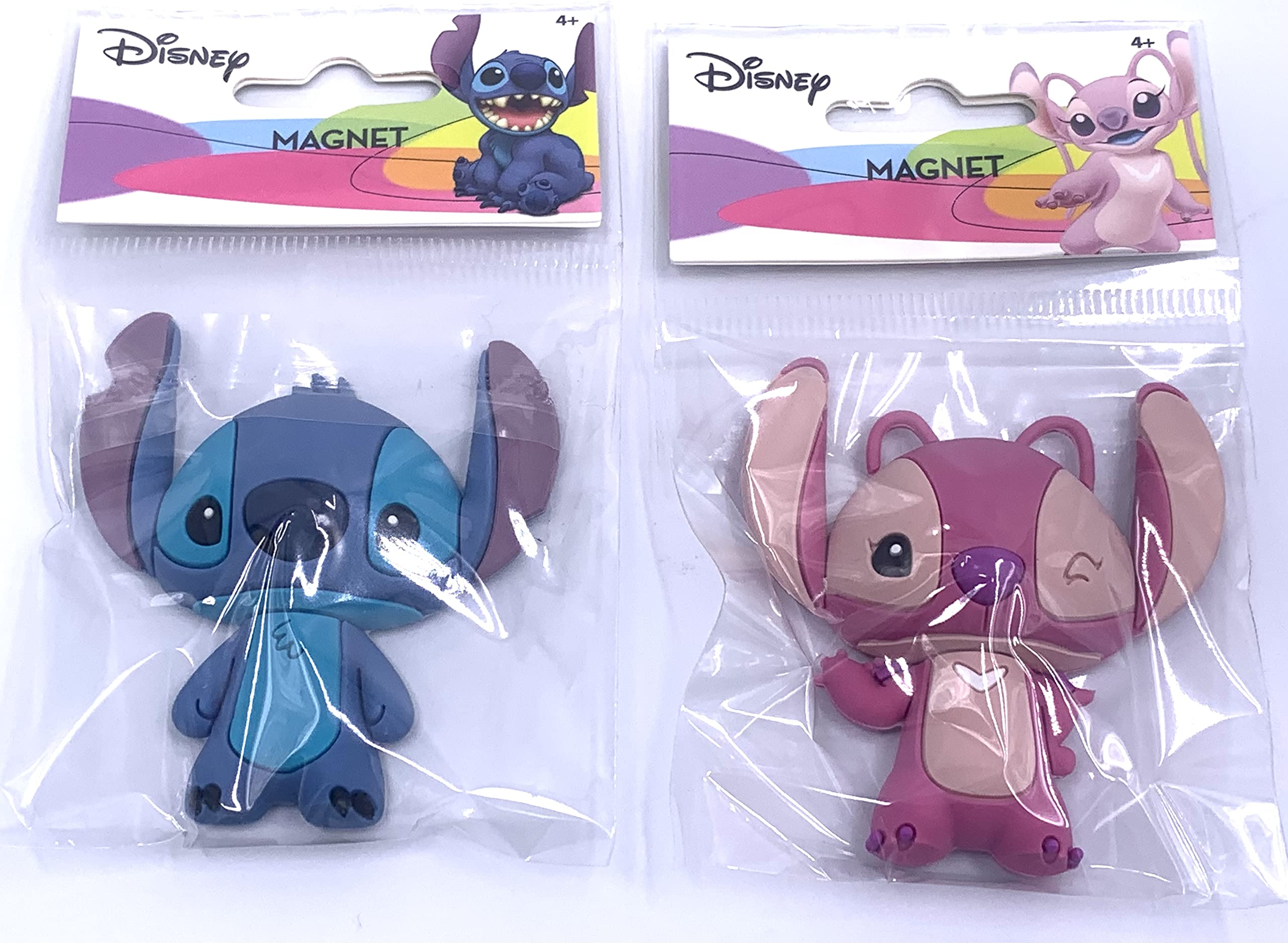 Disney Stitch 3D Foam Magnet Set - Stitch & Angel Magnets - Magnet for Refrigerators and Lockers