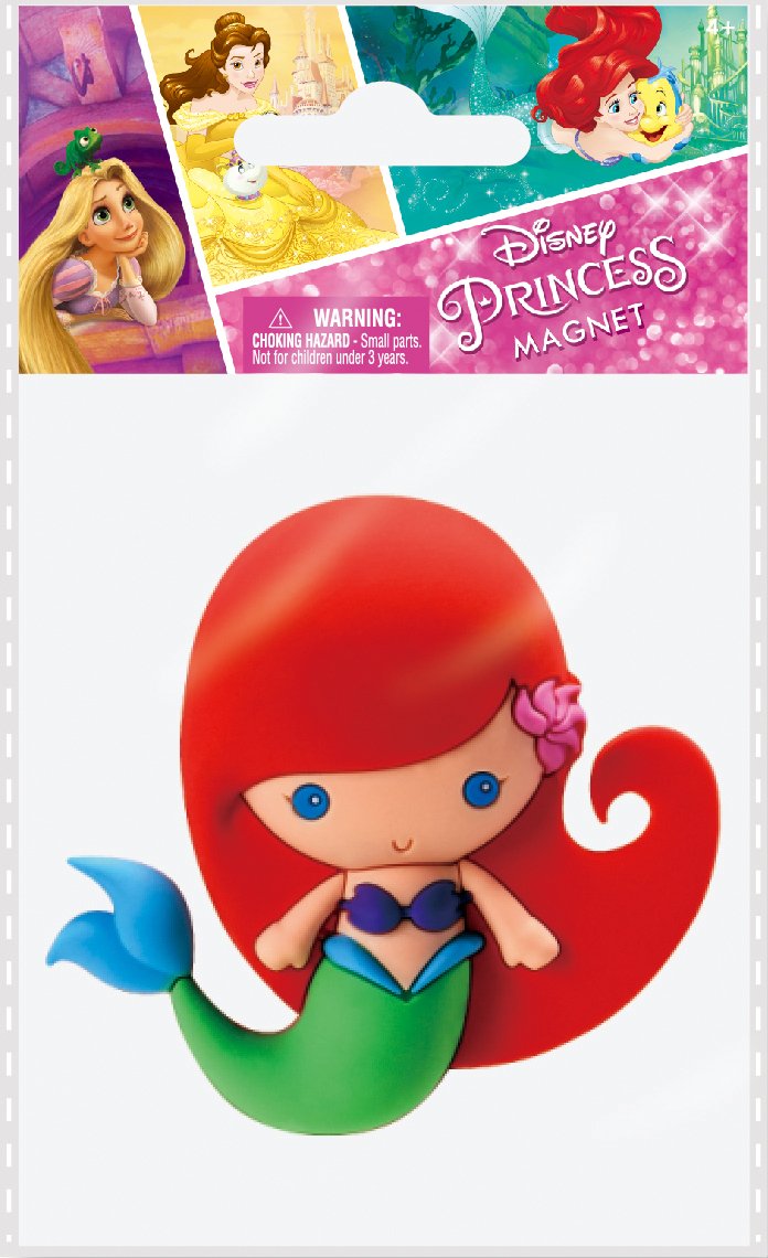 Disney The Little Mermaid - Ariel 3D Magnet Character Magnet,Multi-colored,3"