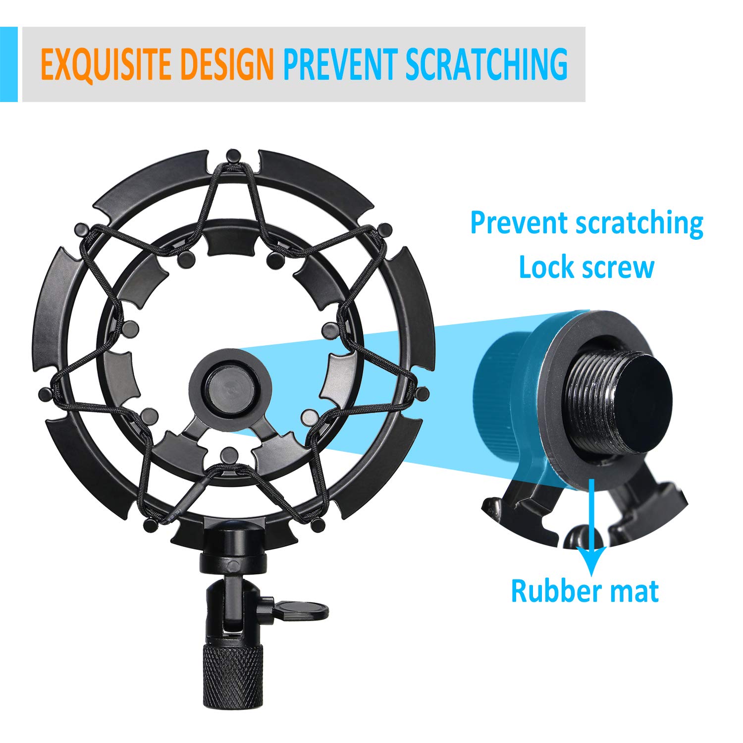 Razer Seiren X Shock Mount Reduces Vibration Noise Matching Mic Boom Arm Stand Compatible for Razer Seiren X Mic by YOUSHARES