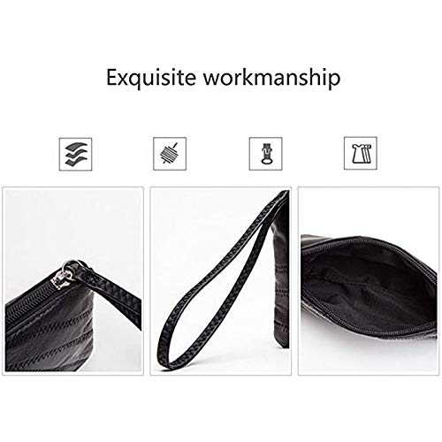 RBKLO Clutch Wristlet Women's,Crossbody Clutch Wallet Purse Wristlet,Leather Wristlet Clutch Wallet,Multi Card Organizer Wallet Purse(Black)