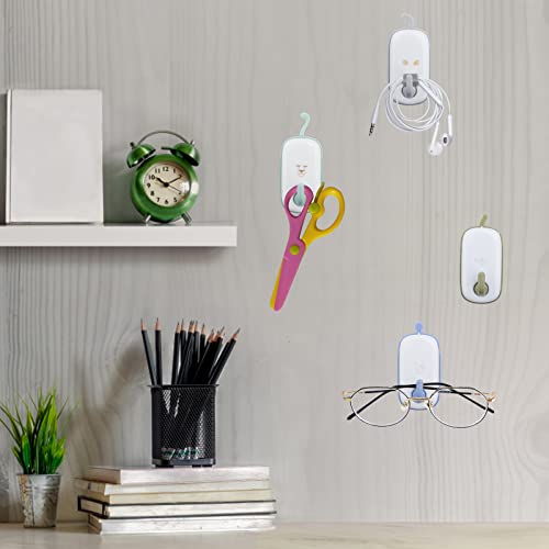 Diesisa Animal Key Holder for Wall, Adhesive Wall Hooks Hanger Decoration No Drilling for Keys, Coat, Bags, Towels - 6 Pack