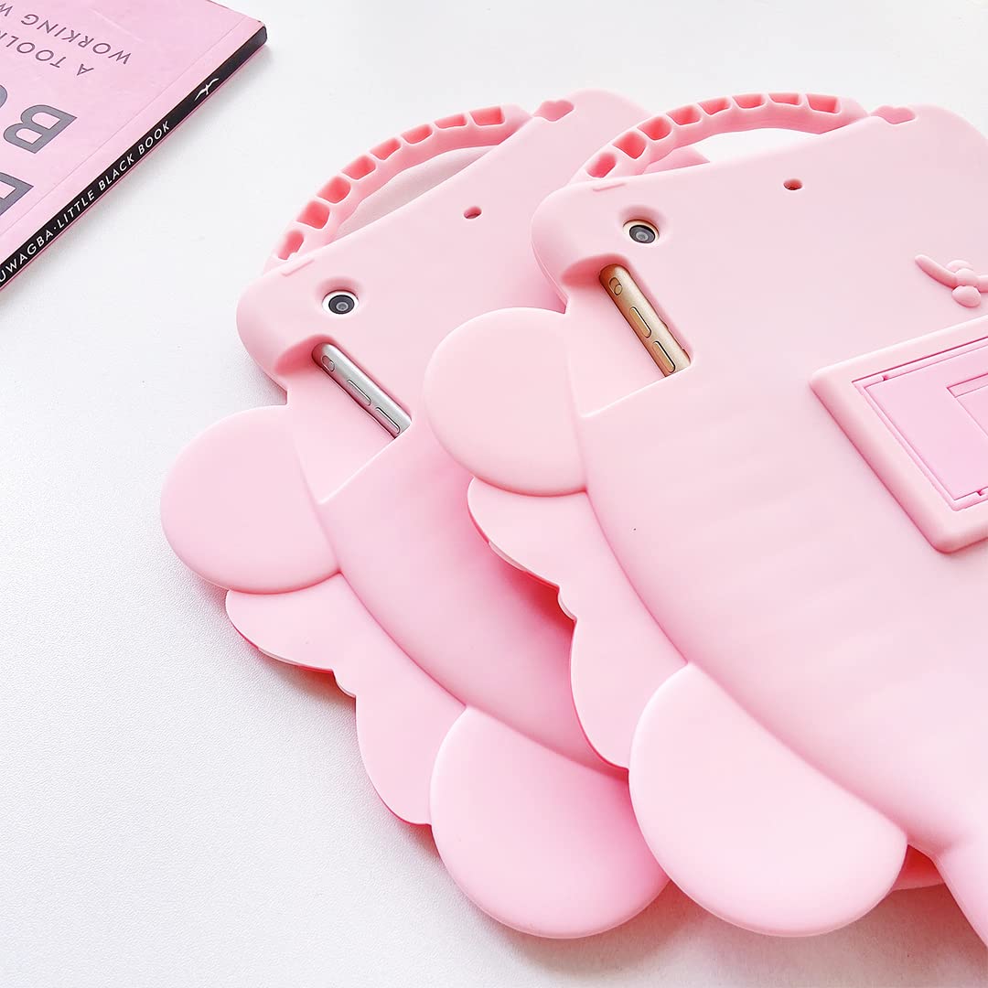Compatible with iPad 9th Generation Case 2021/iPad 8th Generation Case 2020 10.2 Inch, iPad 7th Gen 2019 Case,Cute Cartoon with Stand Case (Pink)