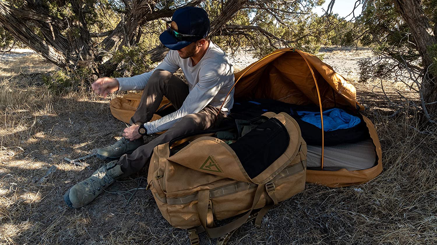 Canvas Cutter Fortress Sleep System - Waterproof Bedroll for Hiking, Camping and Backpacking - Durable Camping Essentials Made from Heavy Duty Canvas - Bedroll Bundle