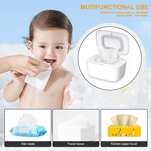 Wipes Dispenser, Wipe Holder for Baby, Refillable Wipe Container, Portable Press to Open, Non-Slip