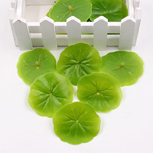PRETYZOOM 60PCS Mini Artificial Floating Foam Lotus Leaves Lily Pads Artificial Foliage Pond Decor for Pond Pool Home Aquarium Decoration (2.36")