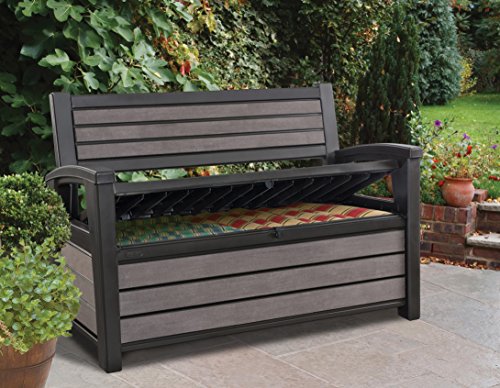 Keter Hudson Bench Outdoor Chest Bench - 227 Litre