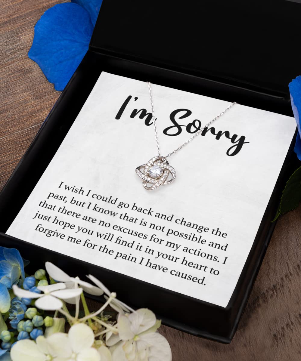Coveted Goods I’m Sorry Gift Necklace for Her, Sterling Silver Necklace Apology Gift