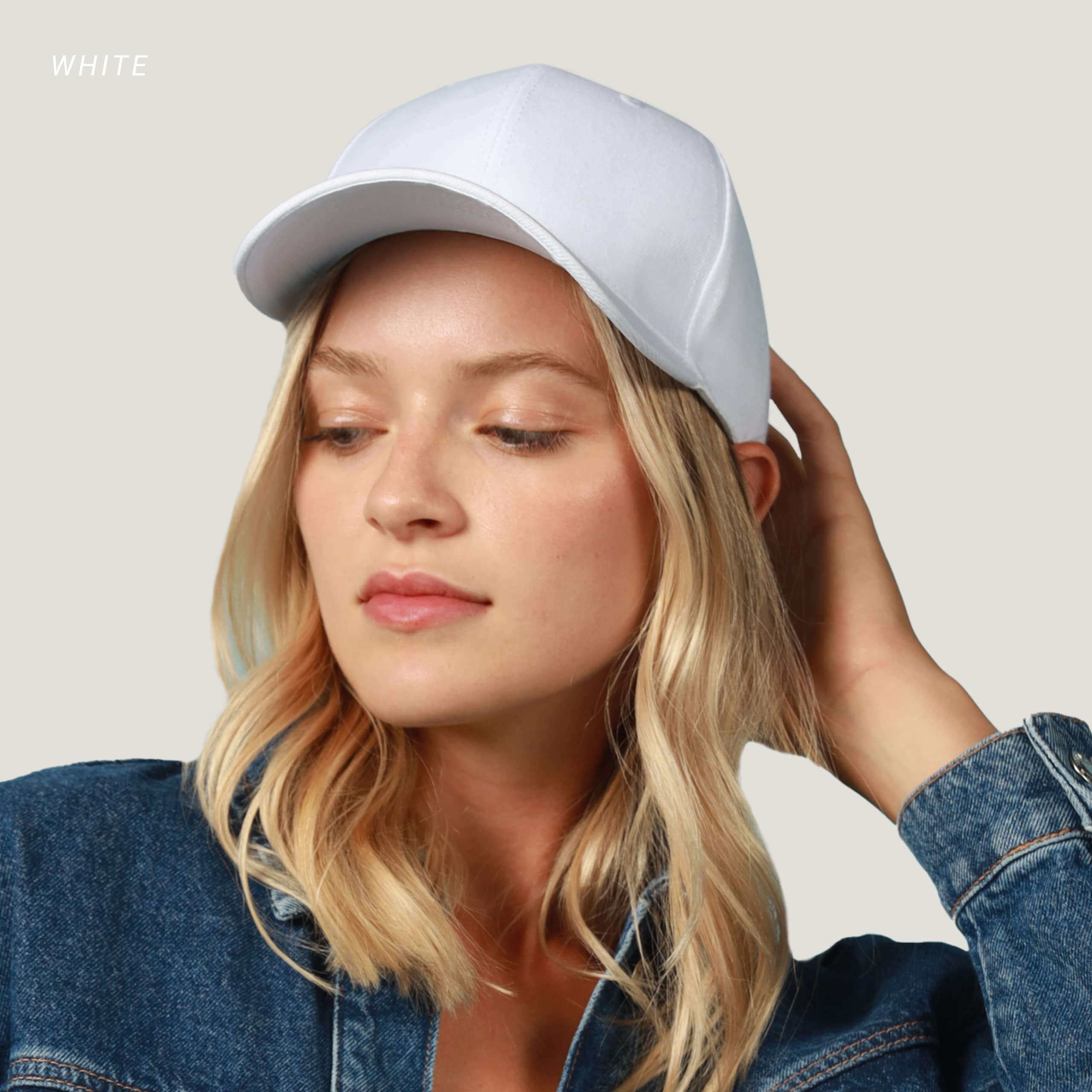 CHOK.LIDS Premium Structured Ball Cap Plain Baseball Caps for Men Women Adjustable Hook and Loop Fastener Outdoor Headwear (Light Pink.)