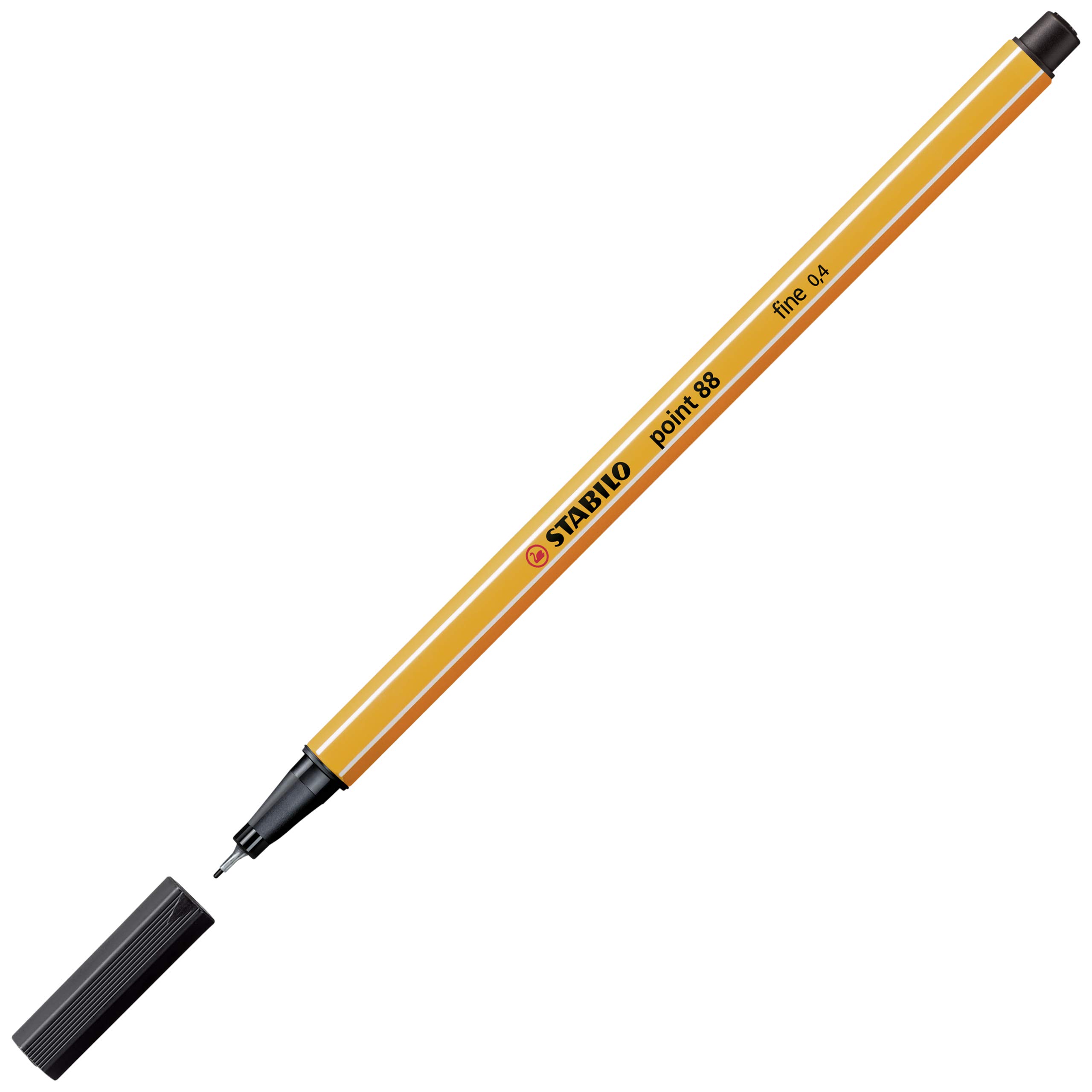 STABILO Point 88 Fineliner, Rollerset - Assorted Colours, Wallet of 25